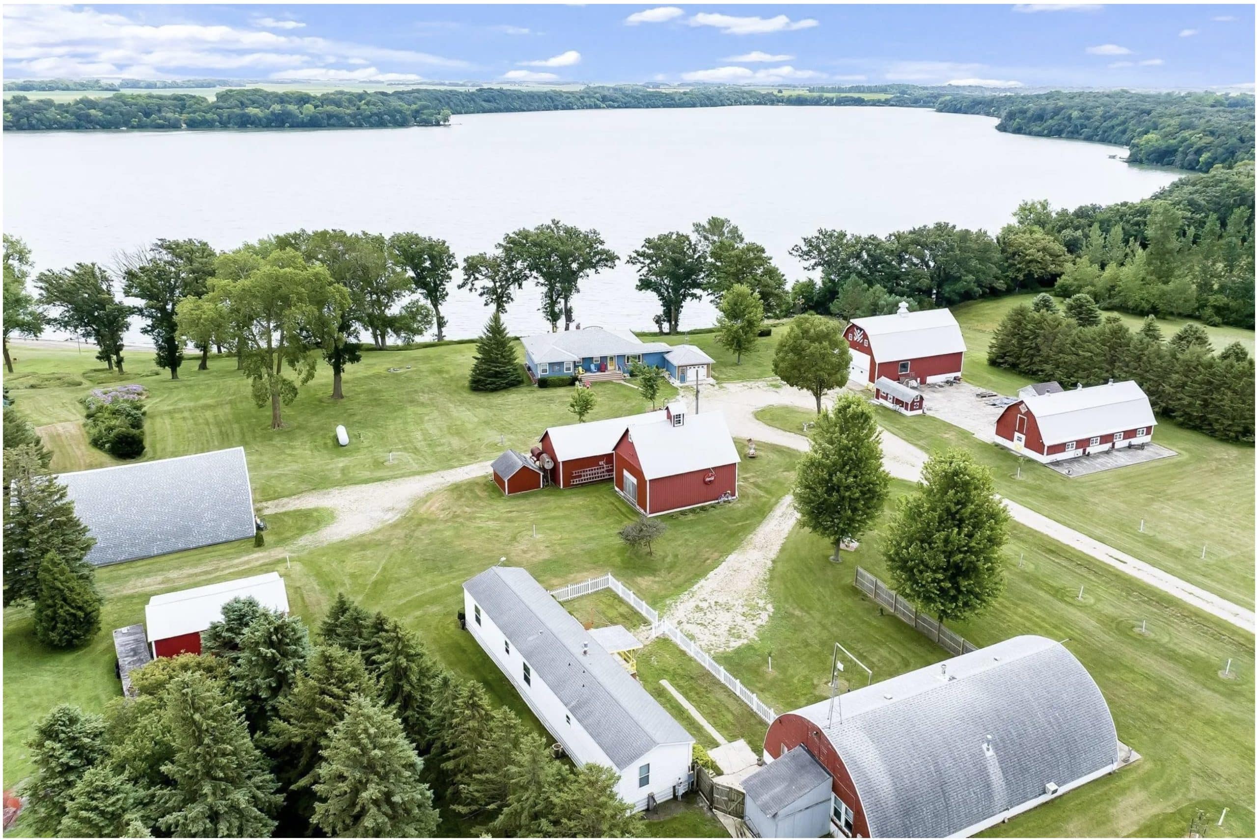 Built 1951 Minnesota Hobby Farm For Sale W/Sandy Beach on 10 Acres ...
