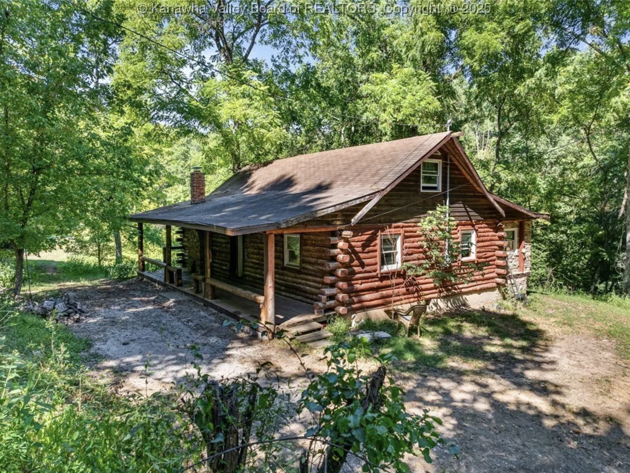 Built 1997 West Virginia Log Cabin For Sale on 60 Acres $220,000 ...
